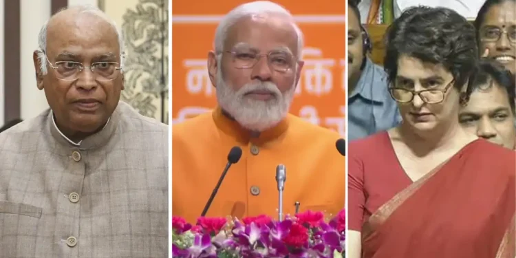 Priyanka Gandhi, Kharge Slam PM Modi Over First Manipur Visit Since ...