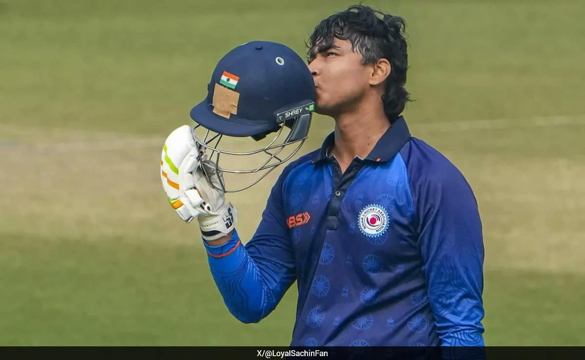 14-YO Vaibhav Suryavanshi Scores 36-Ball Century in Vijay Hazare Trophy ...